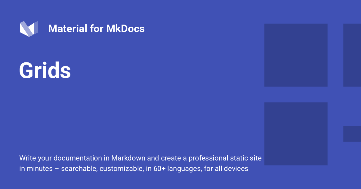 Grids - Material for MkDocs